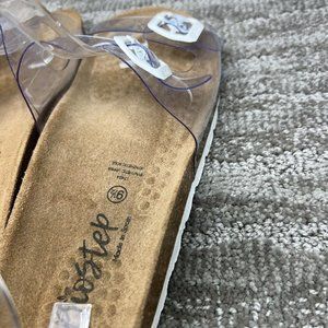 BioStep | Shoes | Biostep Womens 95 Double Clear Strap Slip On Cork ...